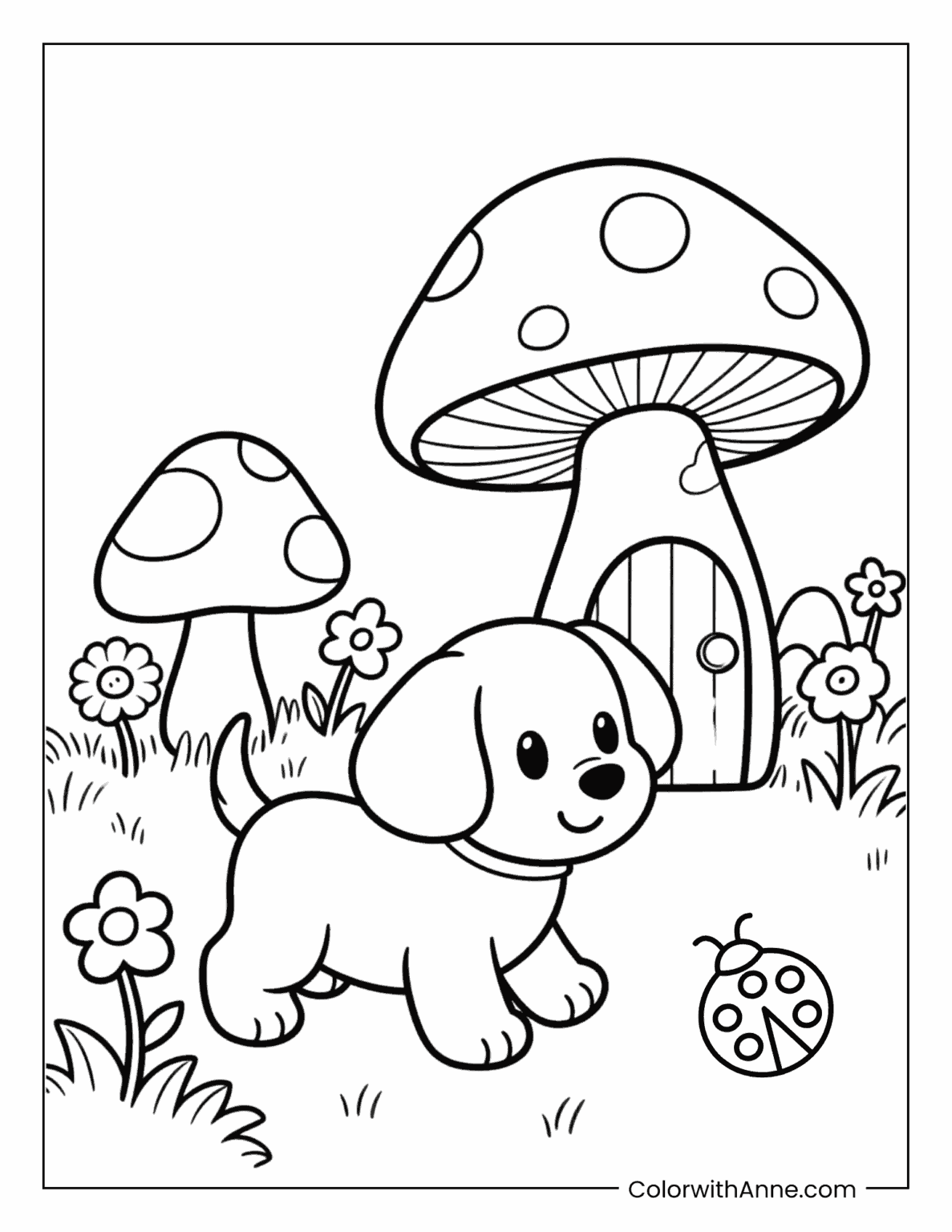 20 Puppy Coloring Pages (Free PDF Printables)