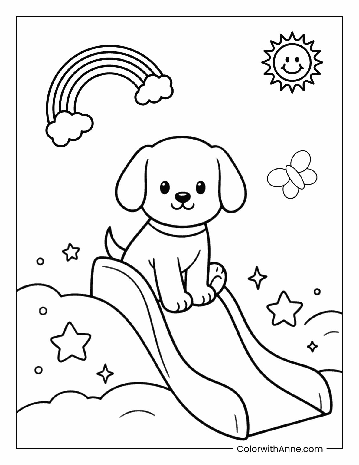 20 Puppy Coloring Pages (Free PDF Printables)