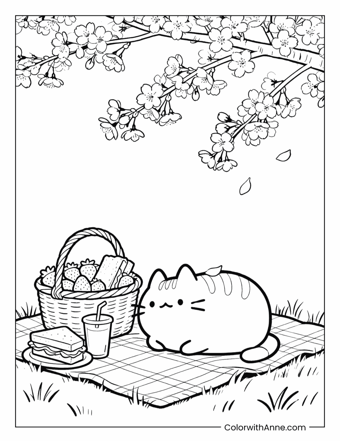 Pusheen Coloring Pages (Free PDF Printables) - ColorwithAnne