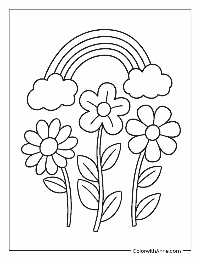 Rainbow Coloring Pages (Free PDF Printables)