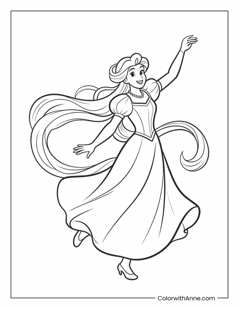 Rapunzel Coloring Pages (Free PDF Printables)