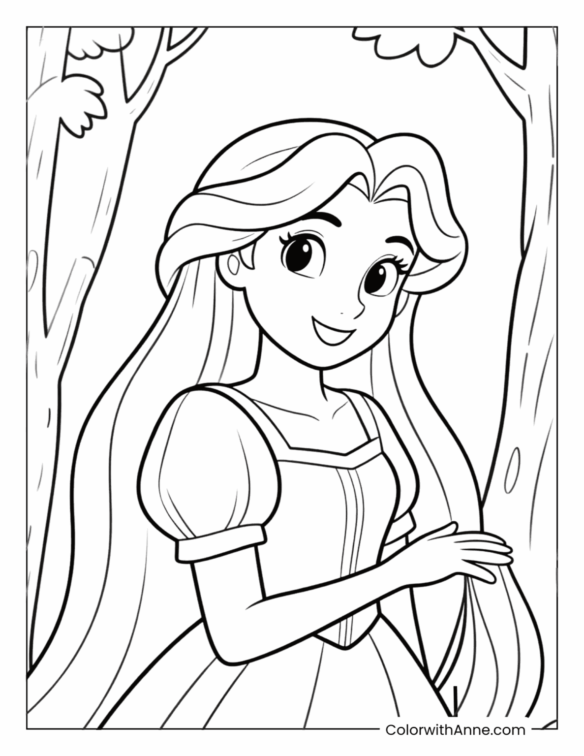 Rapunzel Coloring Pages (Free PDF Printables)