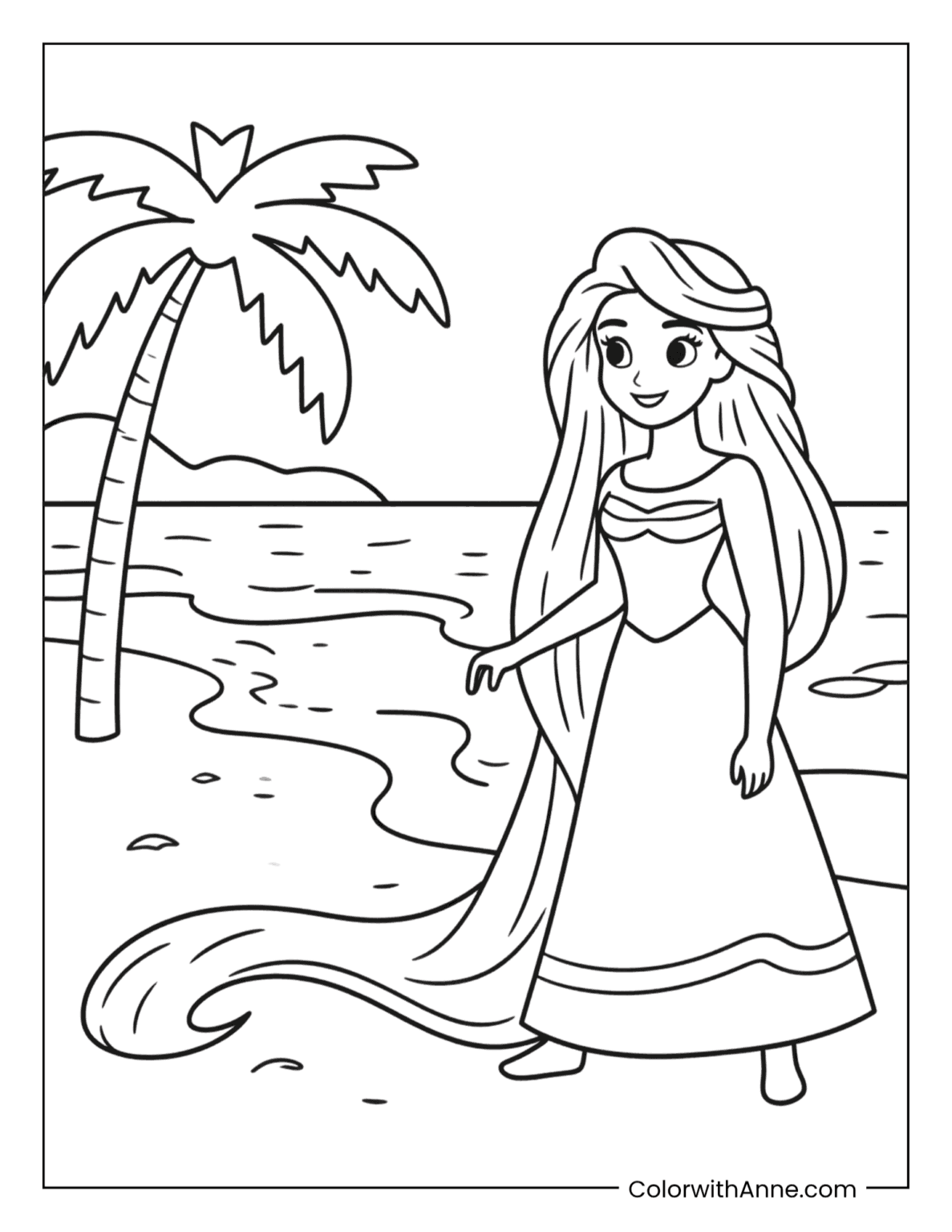 Rapunzel Coloring Pages (Free PDF Printables)