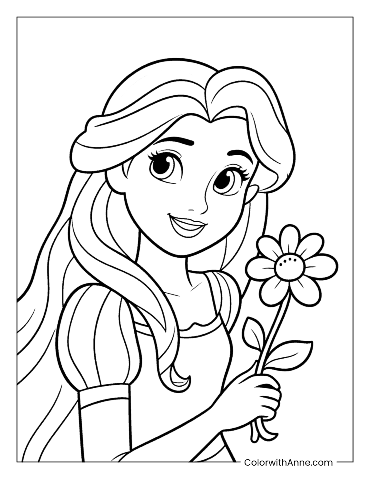 Rapunzel Coloring Pages (Free PDF Printables)