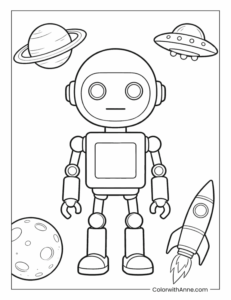 20 Robot Coloring Pages (Free PDF Printables)