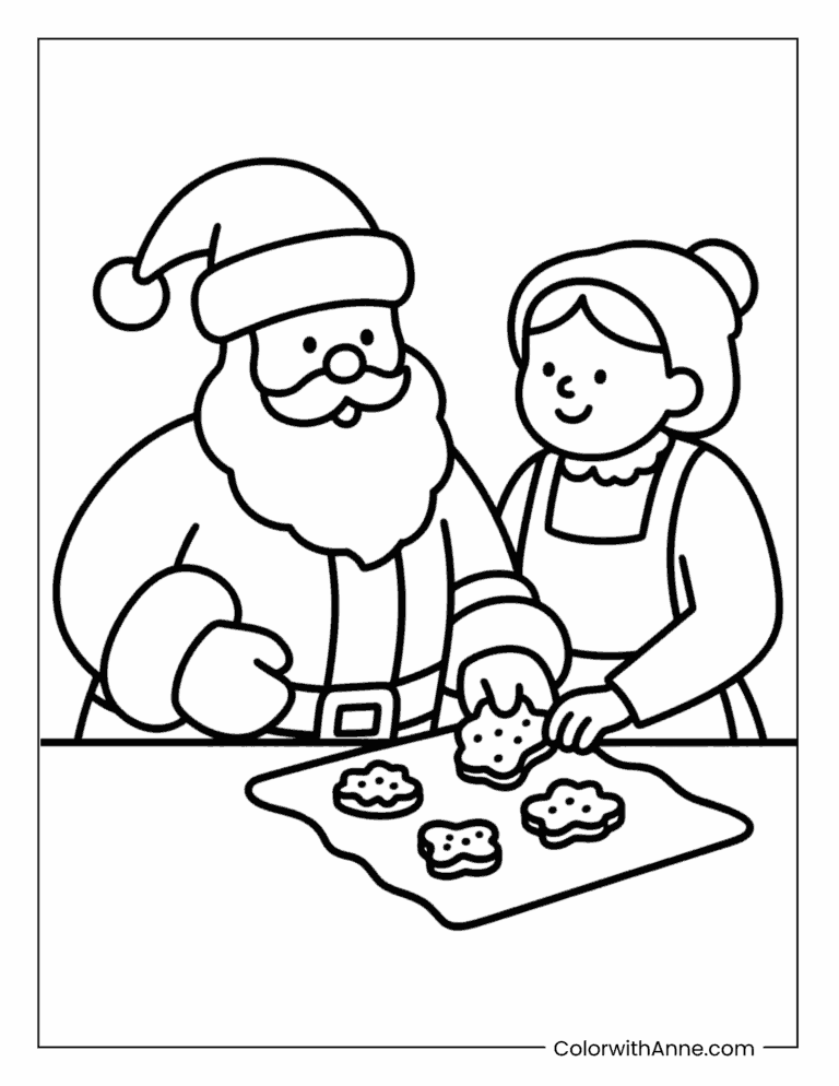 20 Santa Coloring Pages (Free PDF Printables)