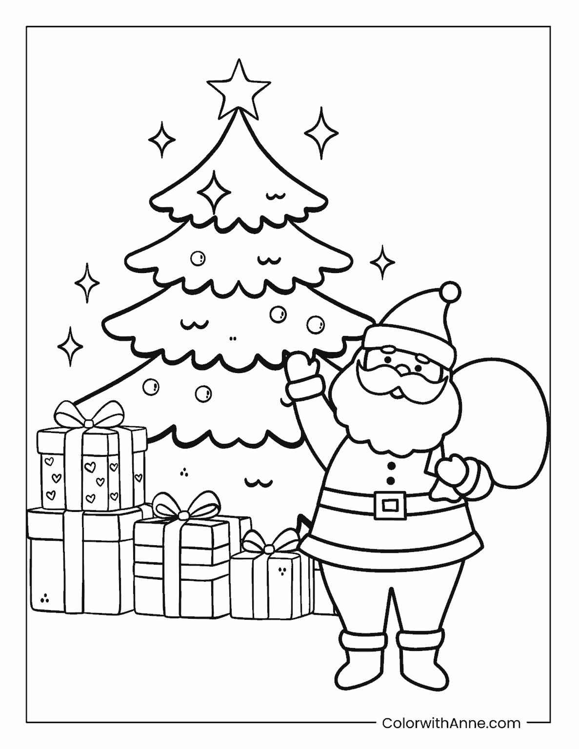 20 Santa Coloring Pages (Free PDF Printables)