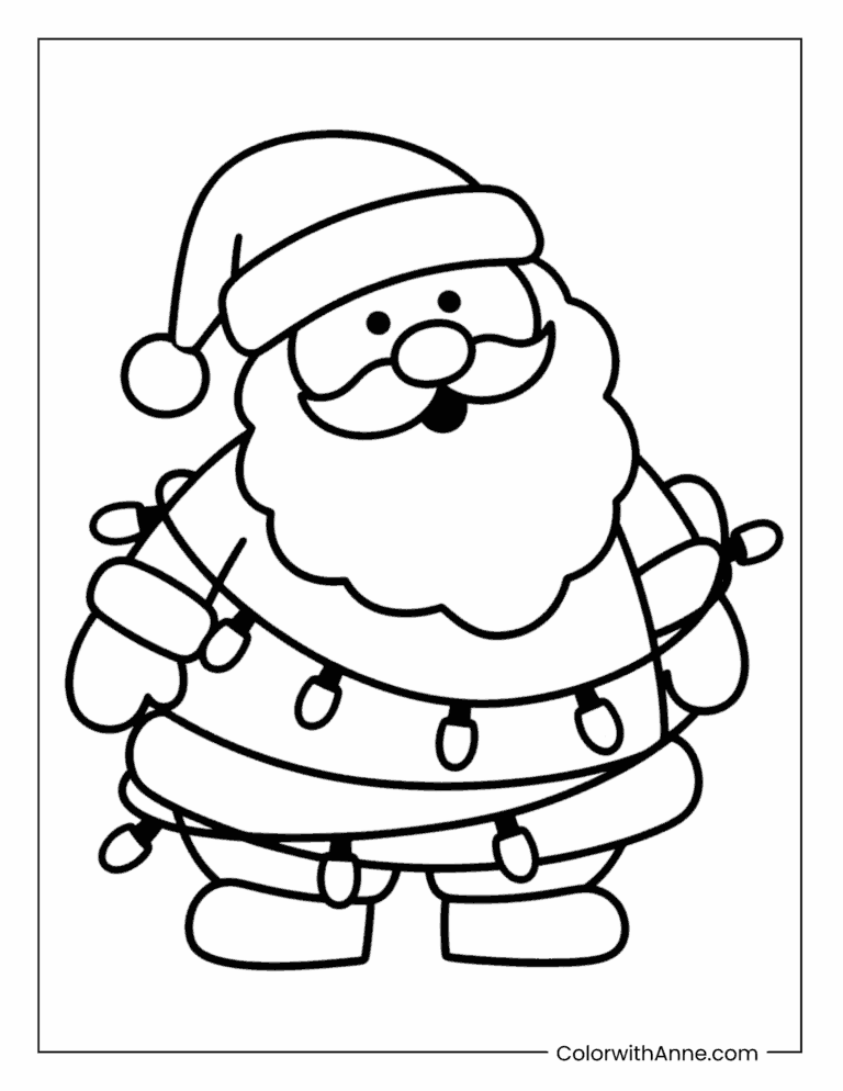 20 Santa Coloring Pages (Free PDF Printables)