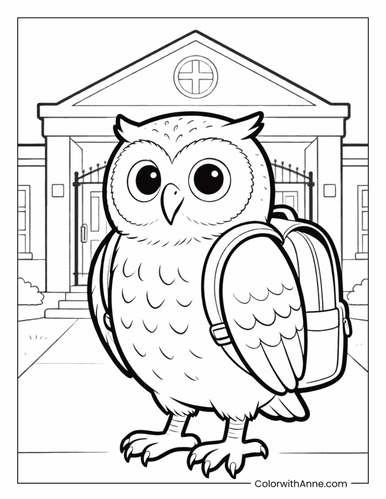 Owl Coloring Pages (Free PDF Printables) - ColorwithAnne