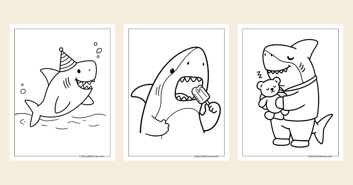 18 Shark Coloring Pages (Free PDF Printables)