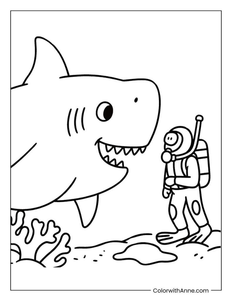 18 Shark Coloring Pages (Free PDF Printables)