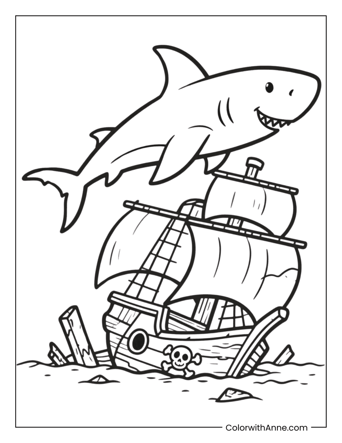 18 Shark Coloring Pages (Free PDF Printables)