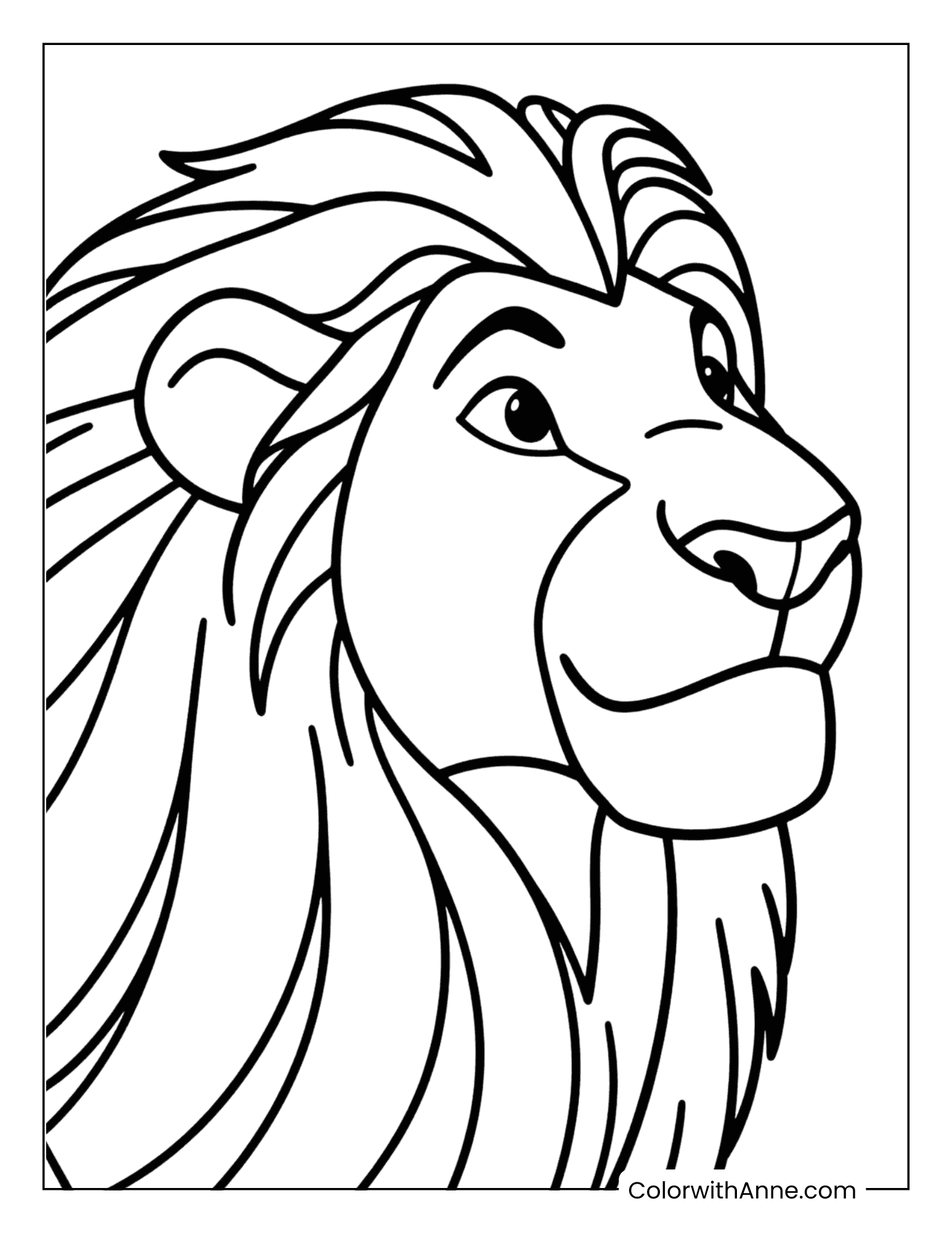Lion King Coloring Pages (Free PDF Printables) - ColorwithAnne
