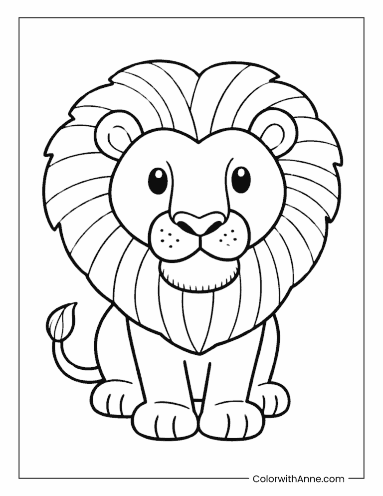 22 Lion Coloring Pages (Free PDF Printables)