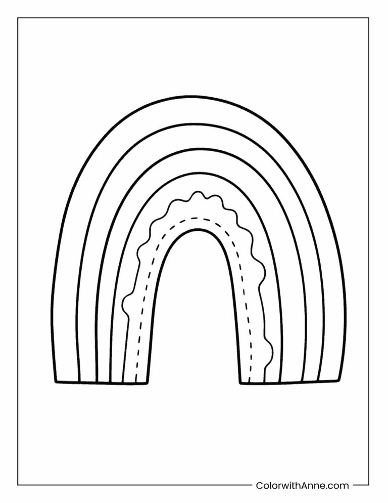 Rainbow Coloring Pages (Free PDF Printables)