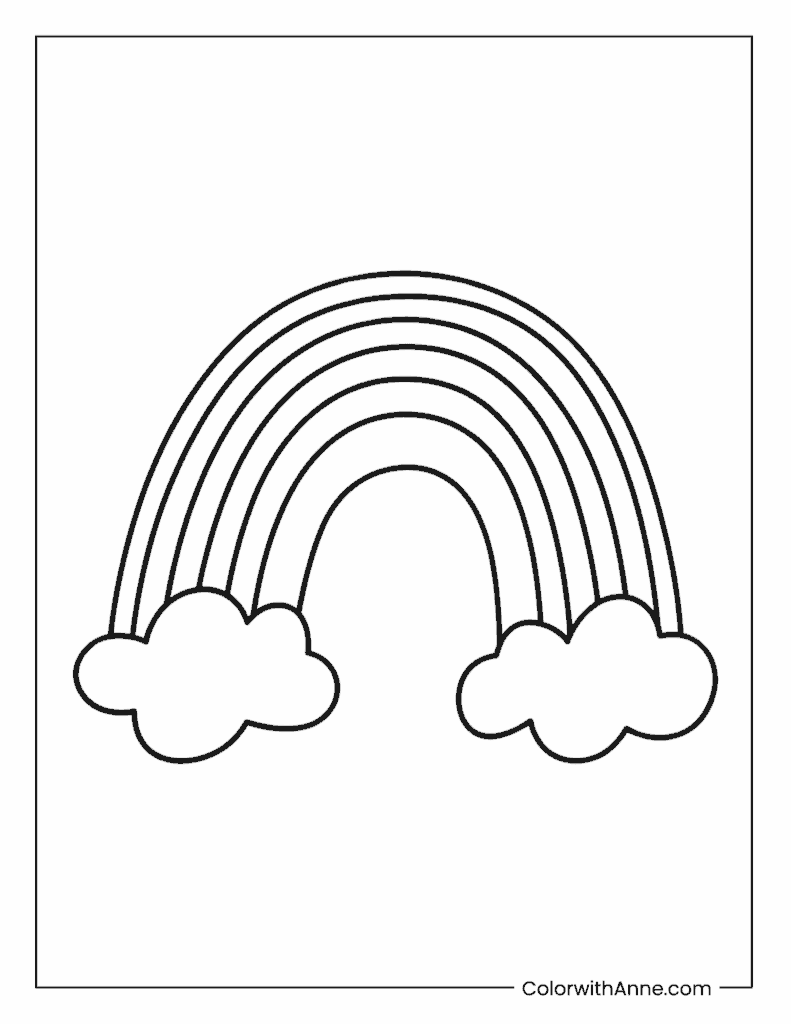 Rainbow Coloring Pages (Free PDF Printables)