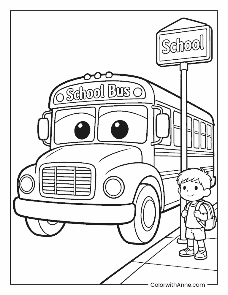 20 School Bus Coloring Pages (Free PDF Printables)