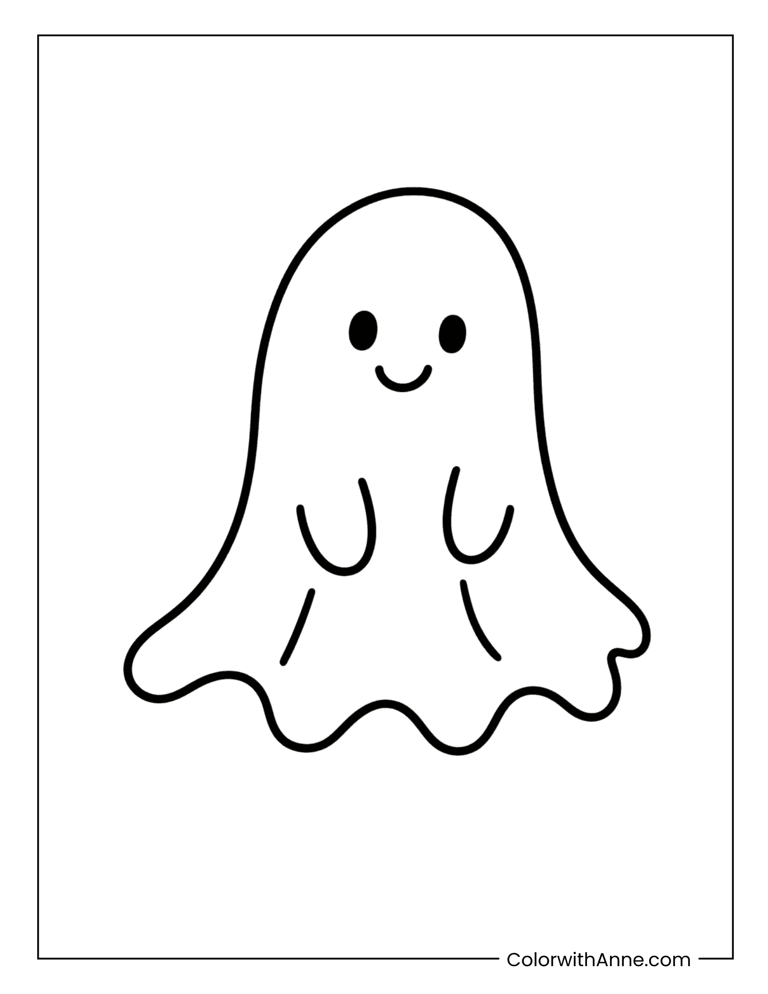 Ghost Coloring Pages (Free PDF Printables) - ColorwithAnne