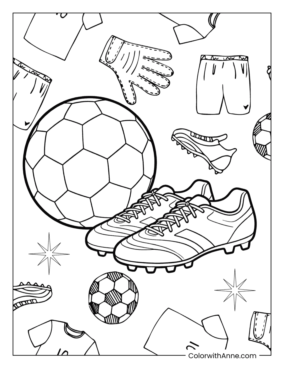 Soccer Coloring Pages (Free PDF Printables) - ColorwithAnne