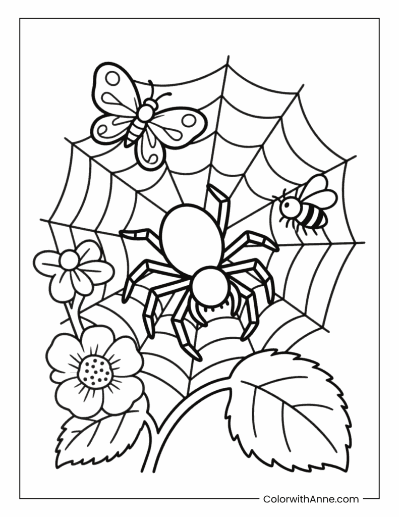 16 Spider Coloring Pages (Free PDF Printables)