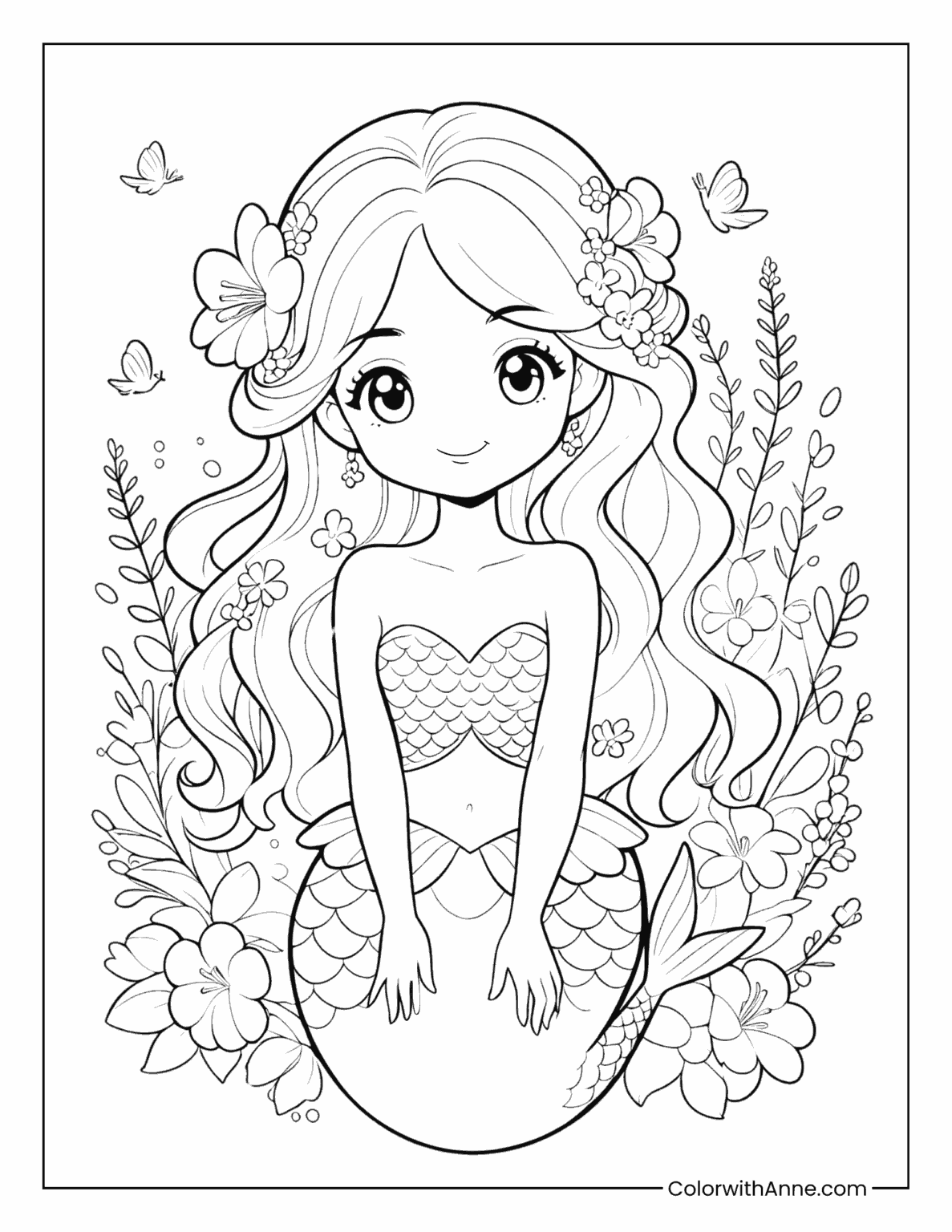 20 Mermaid Coloring Pages (Free PDF Printables)