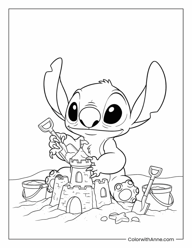 20 Stitch Coloring Pages (Free PDF Printables)