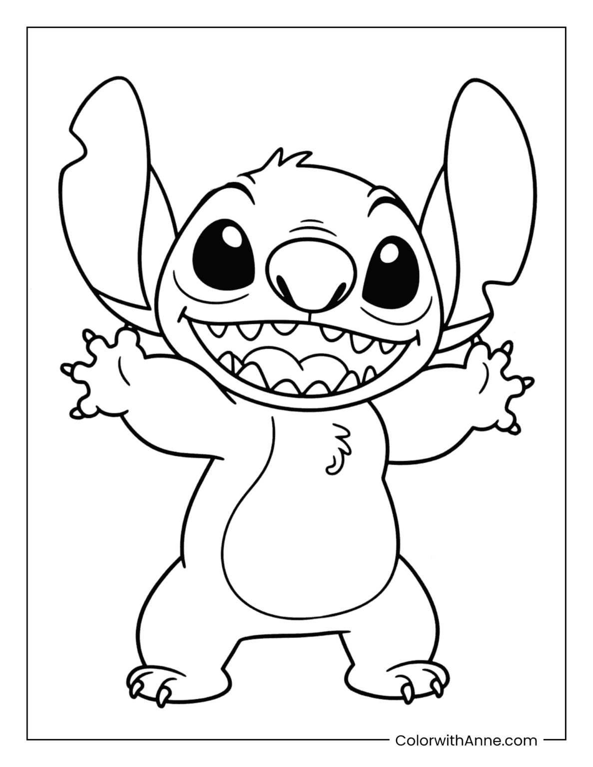 20 Stitch Coloring Pages (Free PDF Printables)