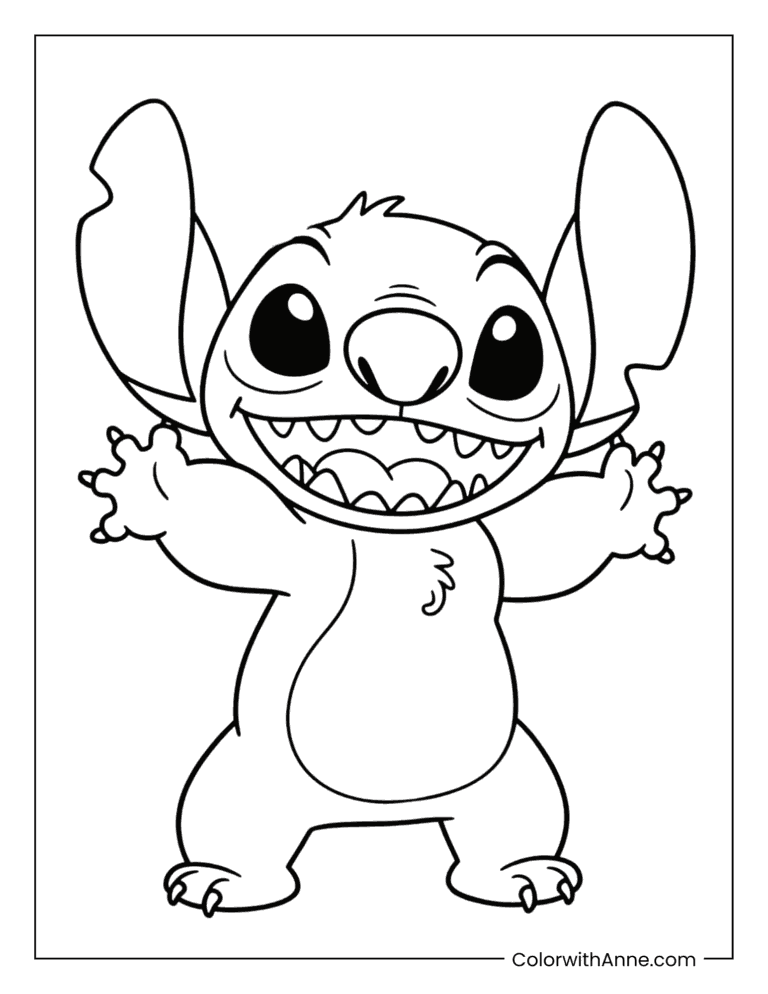 20 Stitch Coloring Pages (Free PDF Printables)