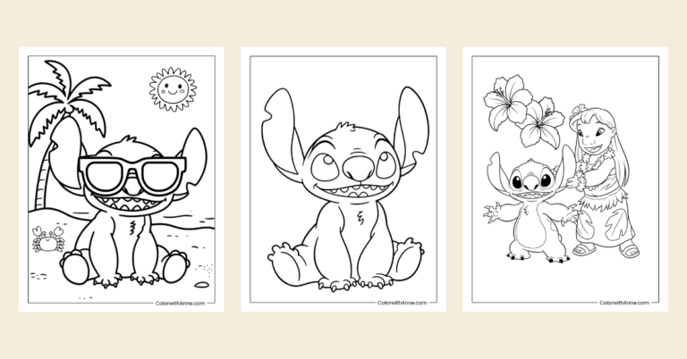 20 Stitch Coloring Pages (Free PDF Printables)