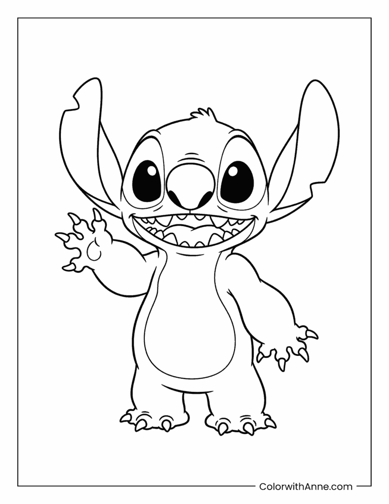 20 Stitch Coloring Pages (Free PDF Printables)