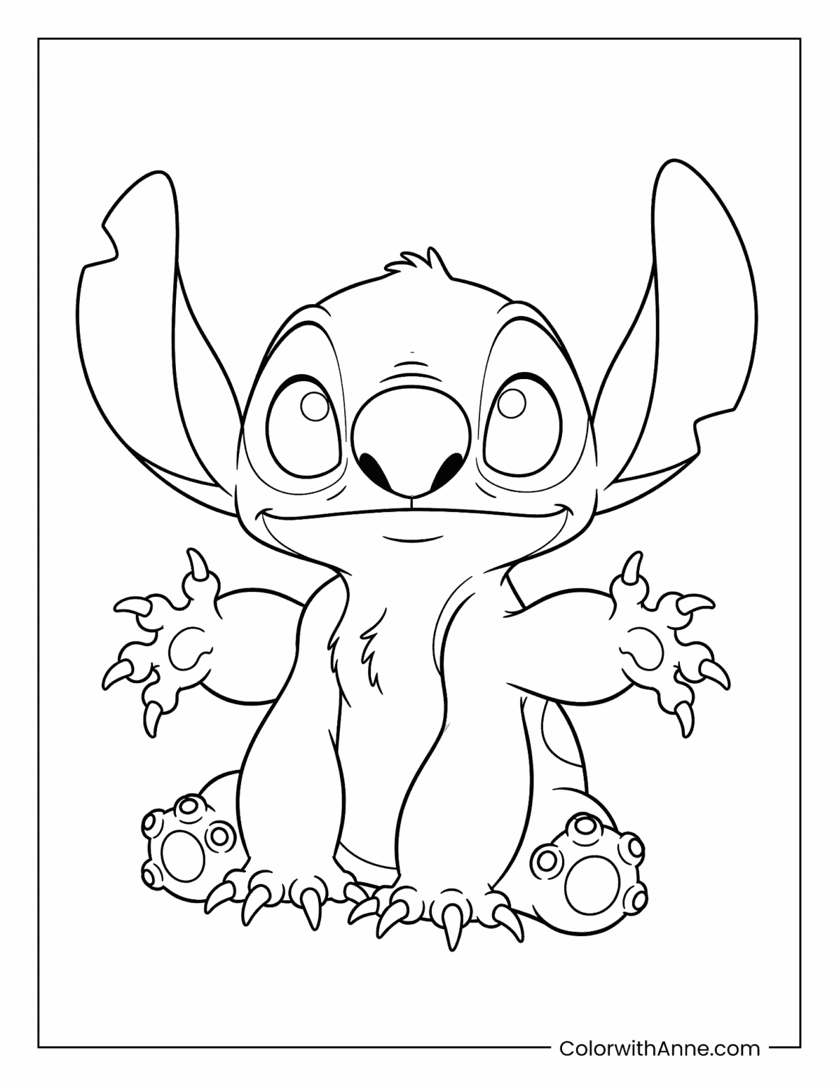 20 Stitch Coloring Pages (Free PDF Printables)
