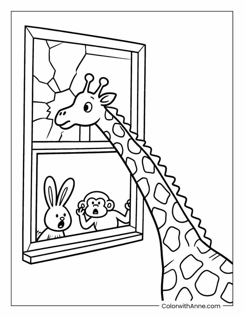 18 Giraffe Coloring Pages (Free PDF Printables)