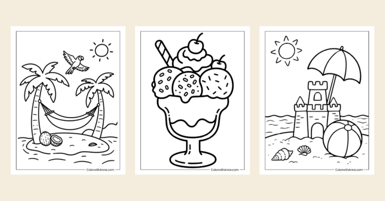 Holiday Coloring Pages (Free PDF Printables) - ColorwithAnne
