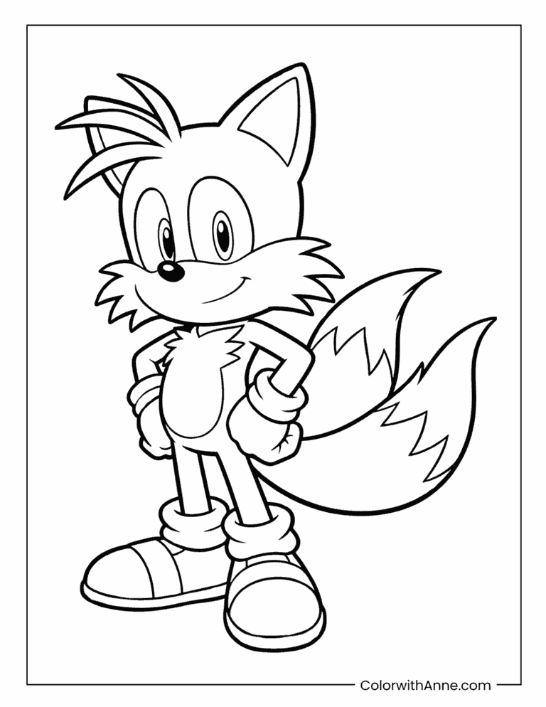 Tails Coloring Pages (Free PDF Printables) - ColorwithAnne