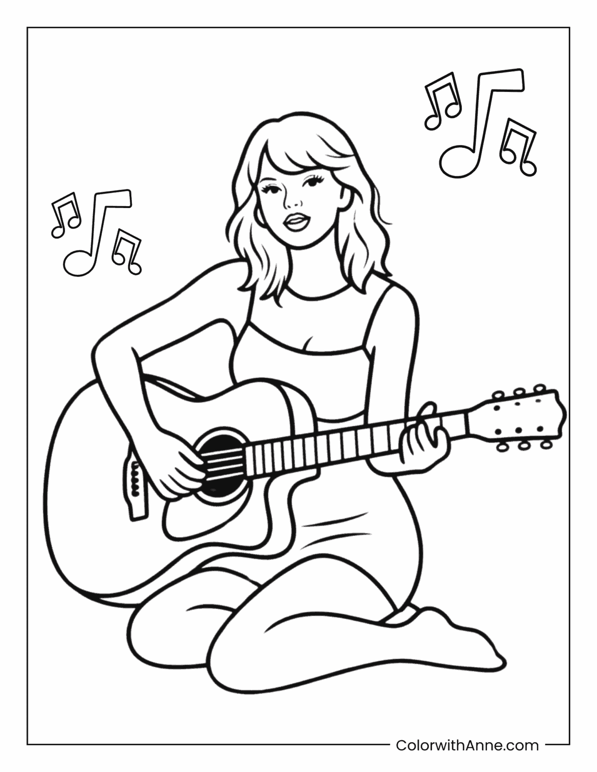 Taylor Swift Coloring Pages (Free PDF Printables)