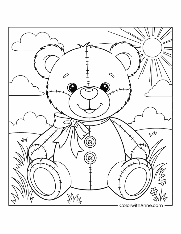 17 Teddy Bear Coloring Pages (Free PDF Printables)
