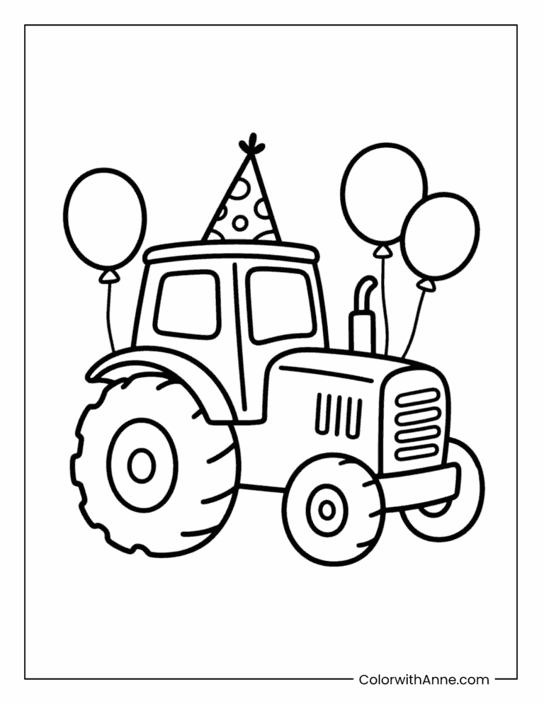 20 Tractor Coloring Pages (Free PDF Printables)