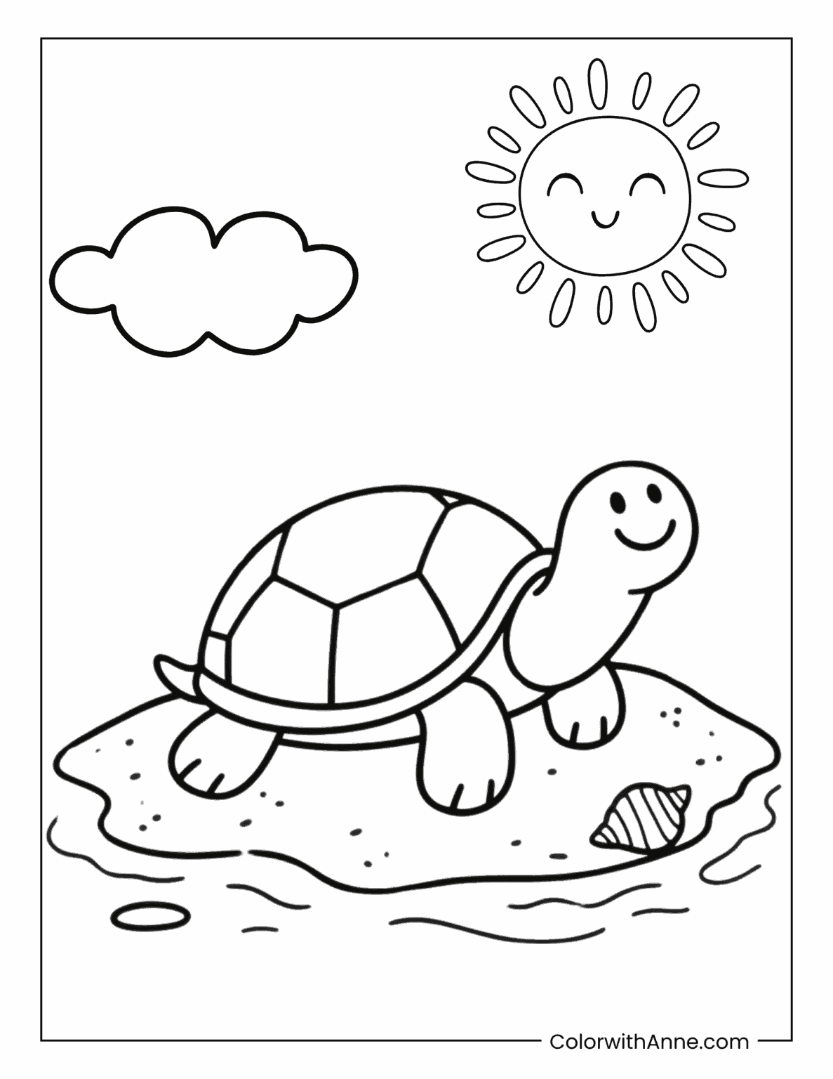 20 Turtle Coloring Pages (Free PDF Printables)
