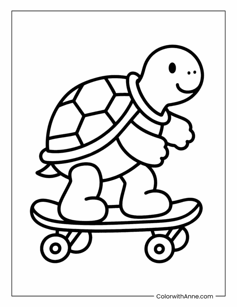 20 Turtle Coloring Pages (Free PDF Printables)