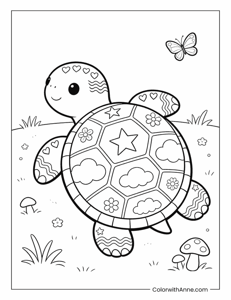 20 Turtle Coloring Pages (Free PDF Printables)