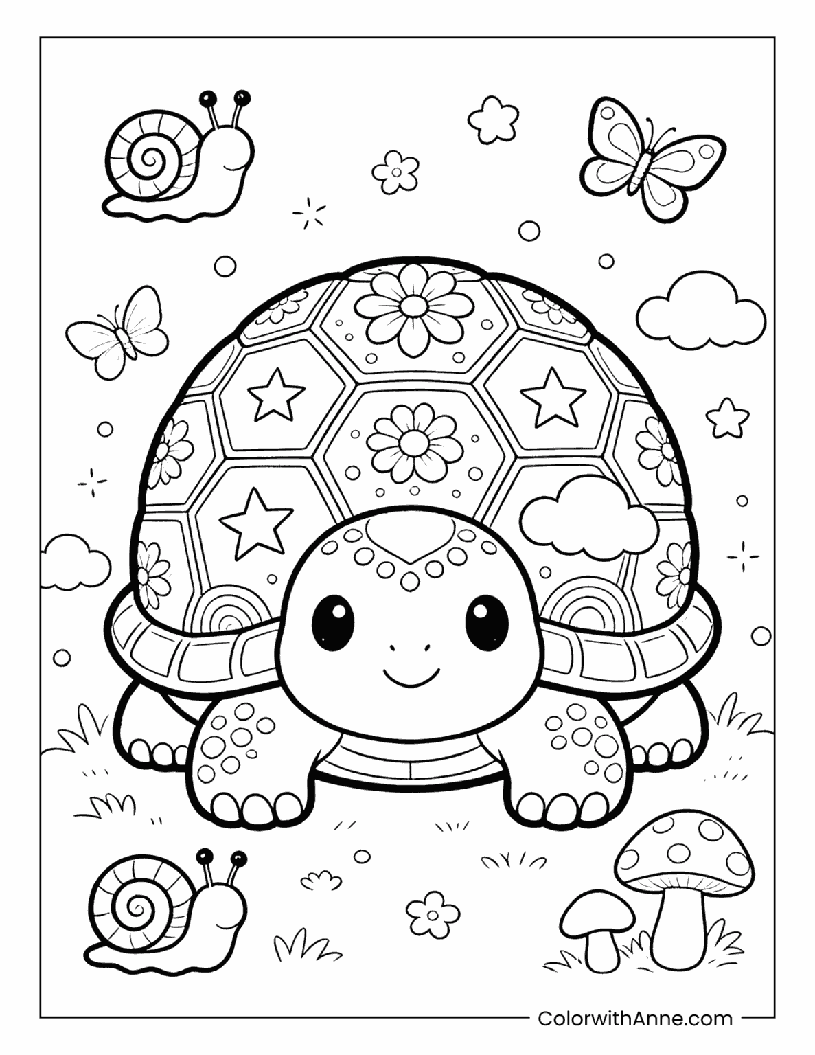 20 Turtle Coloring Pages (Free PDF Printables)