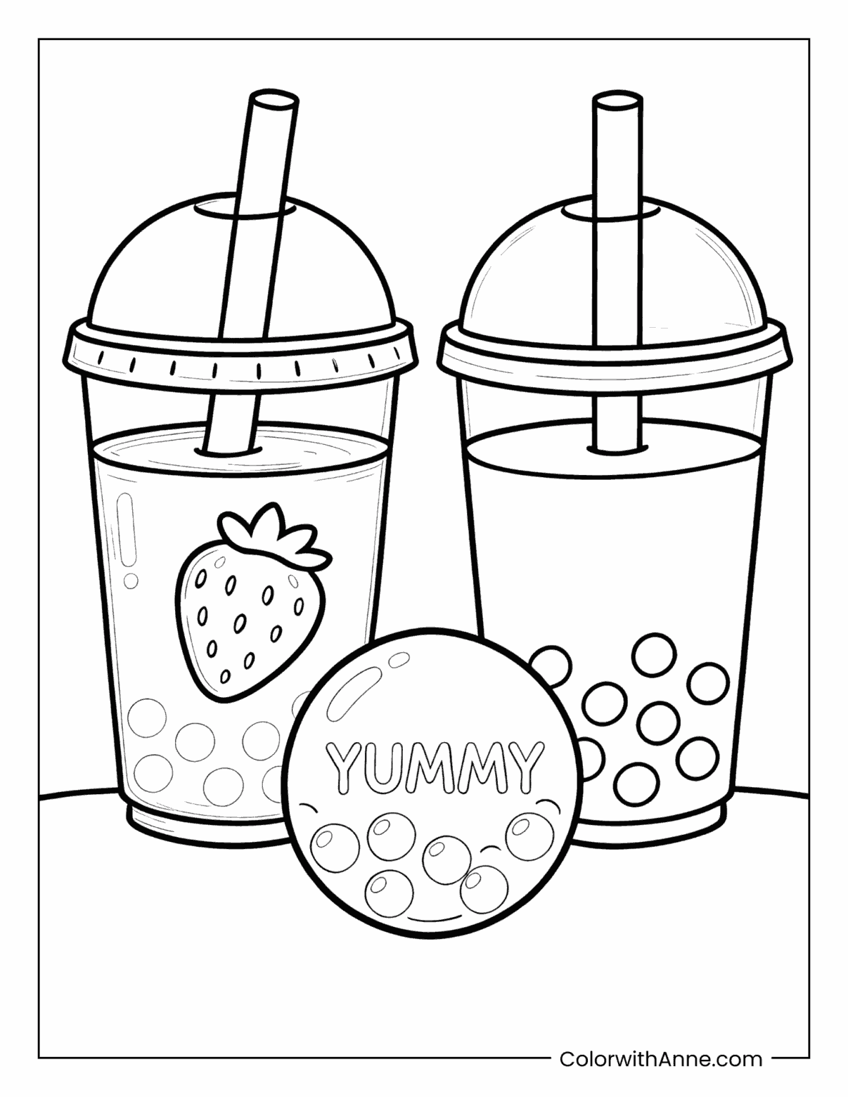 Boba Coloring Pages (Free PDF Printables) - ColorwithAnne