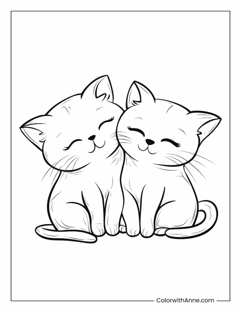 22 Cat Coloring Pages (Free PDF Printables)