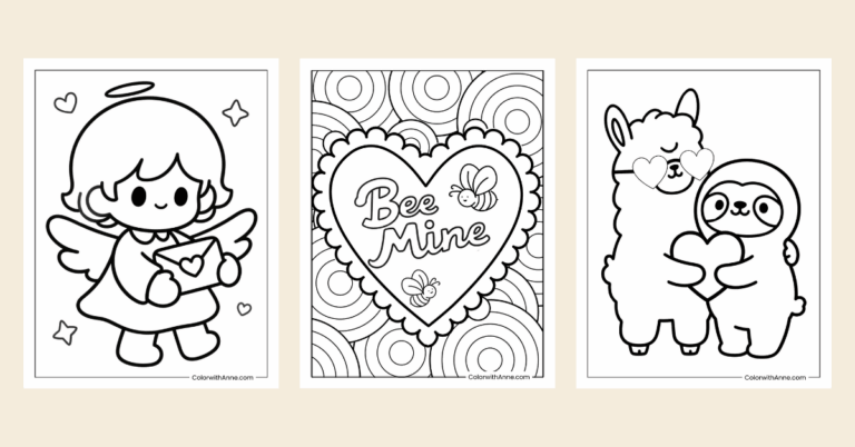 20 Valentine's Day Coloring Pages (Free PDF Printables)