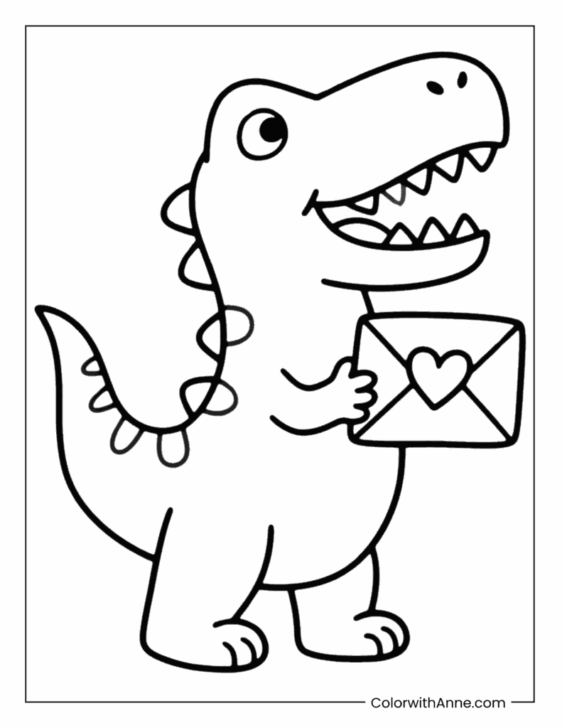 T-Rex Coloring Pages (Free PDF Printables) - ColorwithAnne