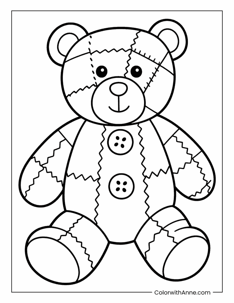 17 Teddy Bear Coloring Pages (Free PDF Printables)