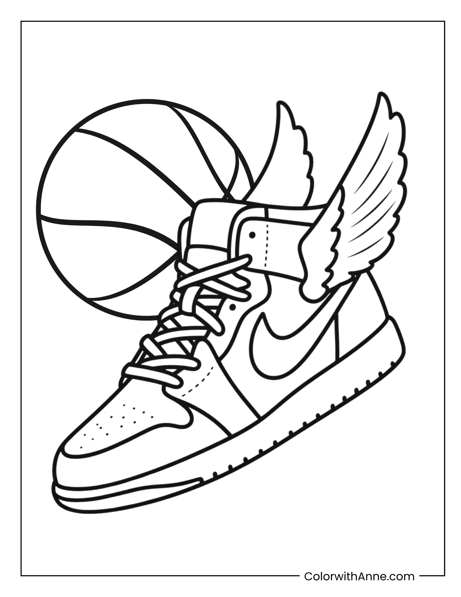Basketball Coloring Pages (Free PDF Printables) - ColorwithAnne
