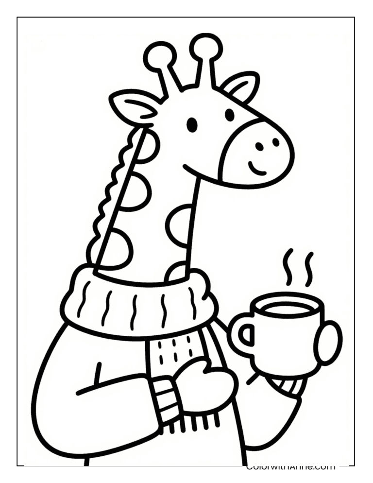 18 Giraffe Coloring Pages (Free PDF Printables)