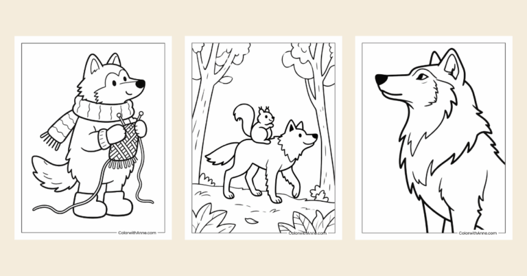 19 Wolf Coloring Pages (Free PDF Printables)