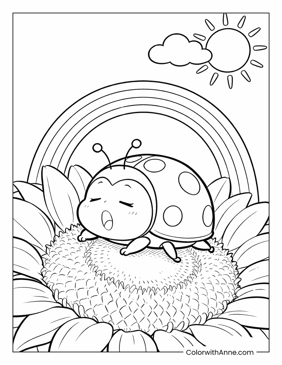 Ladybug Coloring Pages (Free PDF Printables) - ColorwithAnne
